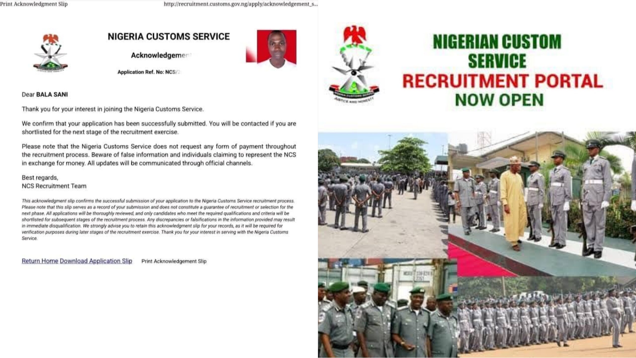 Guide How to Apply Nigerian customs services (NCS) for Secondary ...